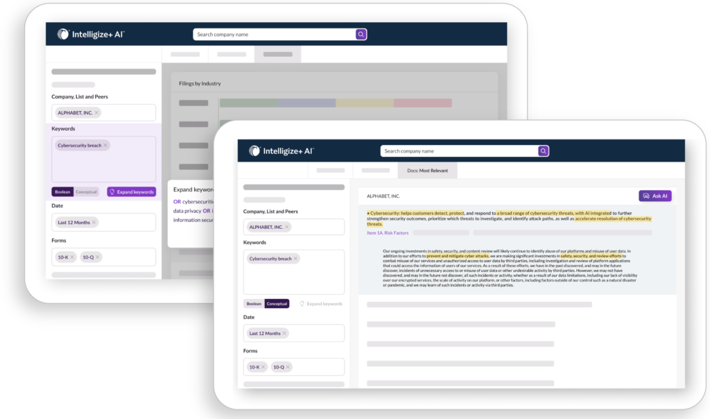 SEC Filings Research platform, now with AI features | Intelligize