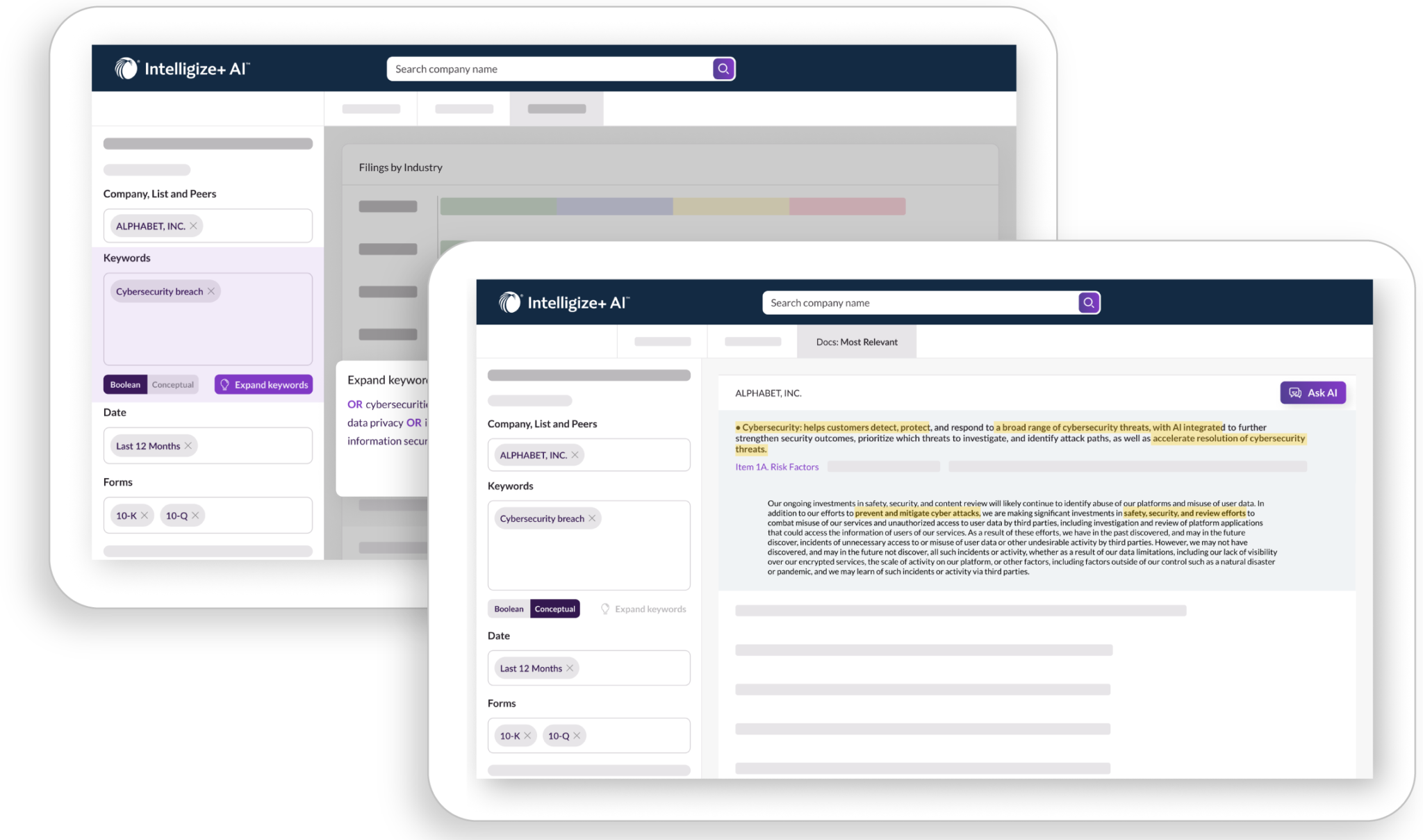 SEC Filings Research platform, now with AI features | Intelligize