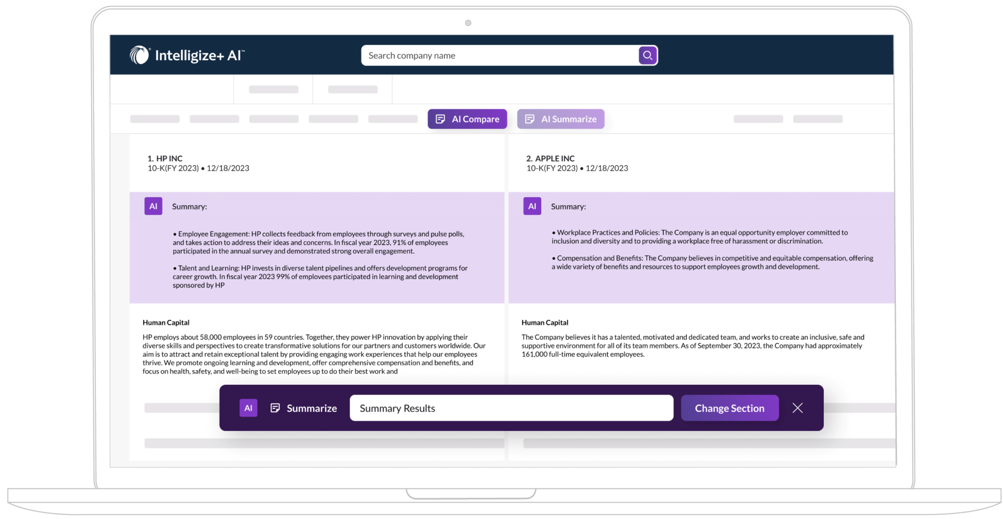 SEC Filings Research platform, now with AI features | Intelligize